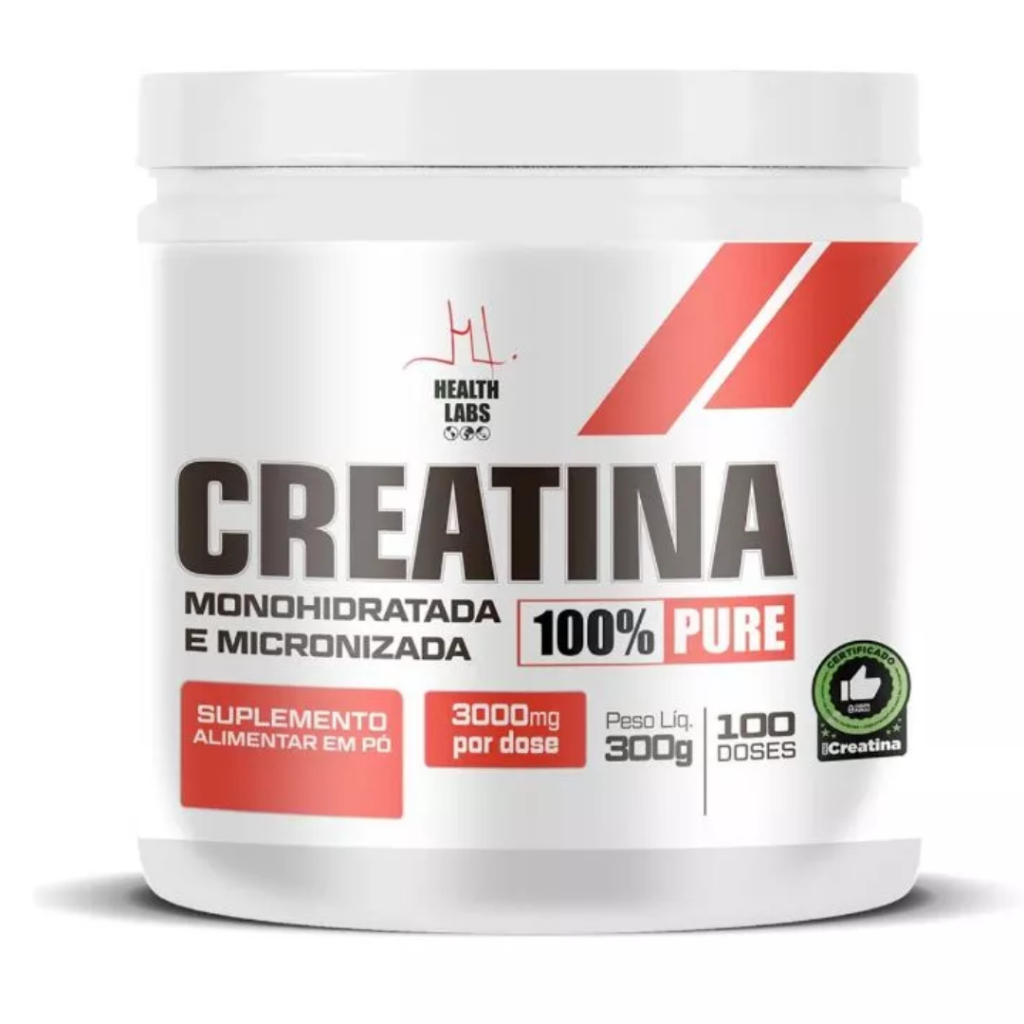 Creatina Health Labs 300g - ORIGINAL - 100% Pura - Suplemento Alimentar ...