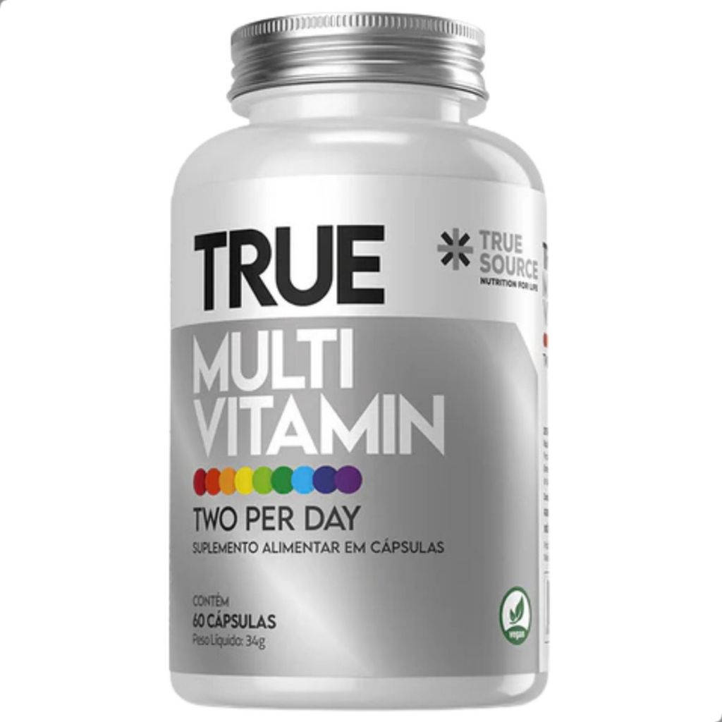 True Multi Vitamin Two Per Day 60 Capsulas True Source | Shopee Brasil