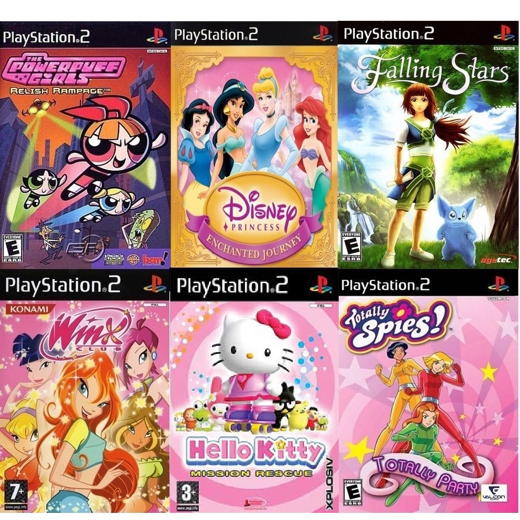 Kit Jogos Meninas The Powerpuff Girls Disney Princess Winx Club 6 JOGOS ...