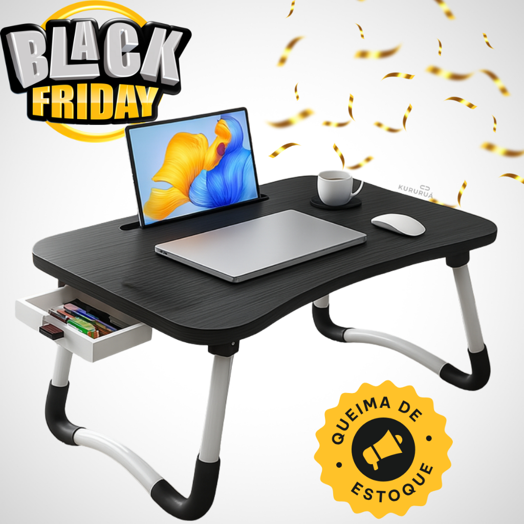 Mesa Mesinha Notebook Cama Home Office Refeição Multiuso - Produto ...
