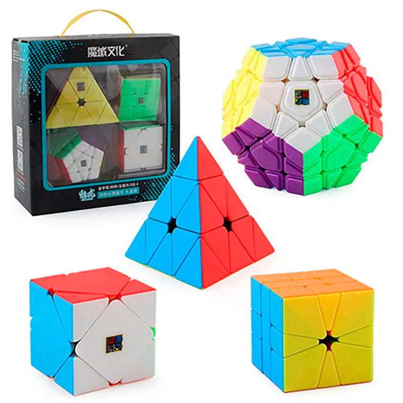 Kit Cubo Mágico Pyraminx + Skewb + Megaminx + Square-1 Moyu | Shopee Brasil