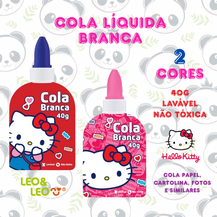 Cola Branca Líquida Hello Kitty 40g Lavável | Leo & Leo | Shopee Brasil