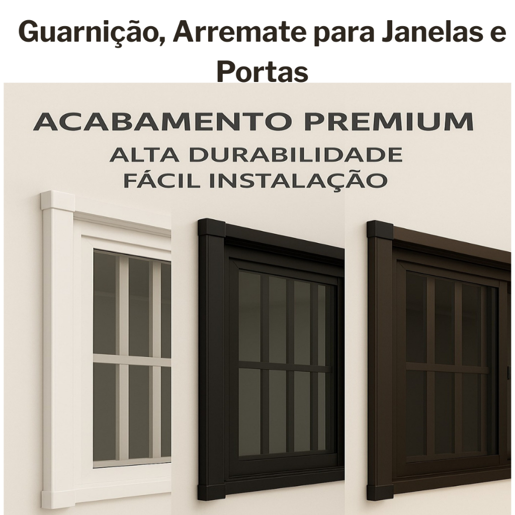 Arremate Aluminio Alizares Guarnição Para Janelas 1,20x1,00Cores ...