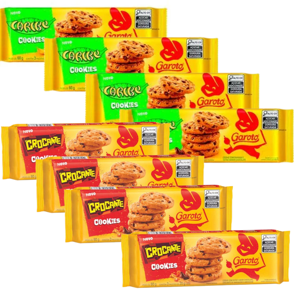Kit Cookie Garoto Caribe Crocante | Shopee Brasil