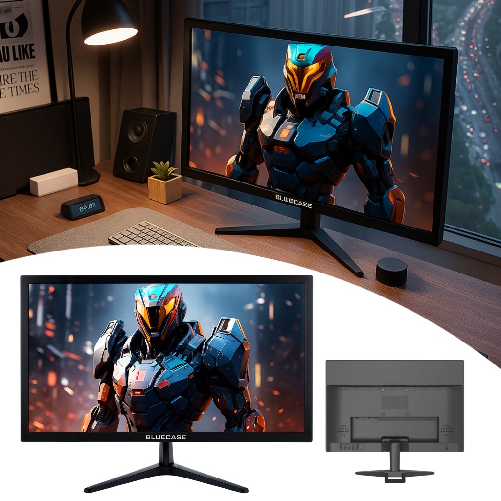 Monitor Led 19 Hdmi\VGA Widescreen Slim 75hz Nota Fiscal E Envio Rápido Preto BlueCase | Shopee ...