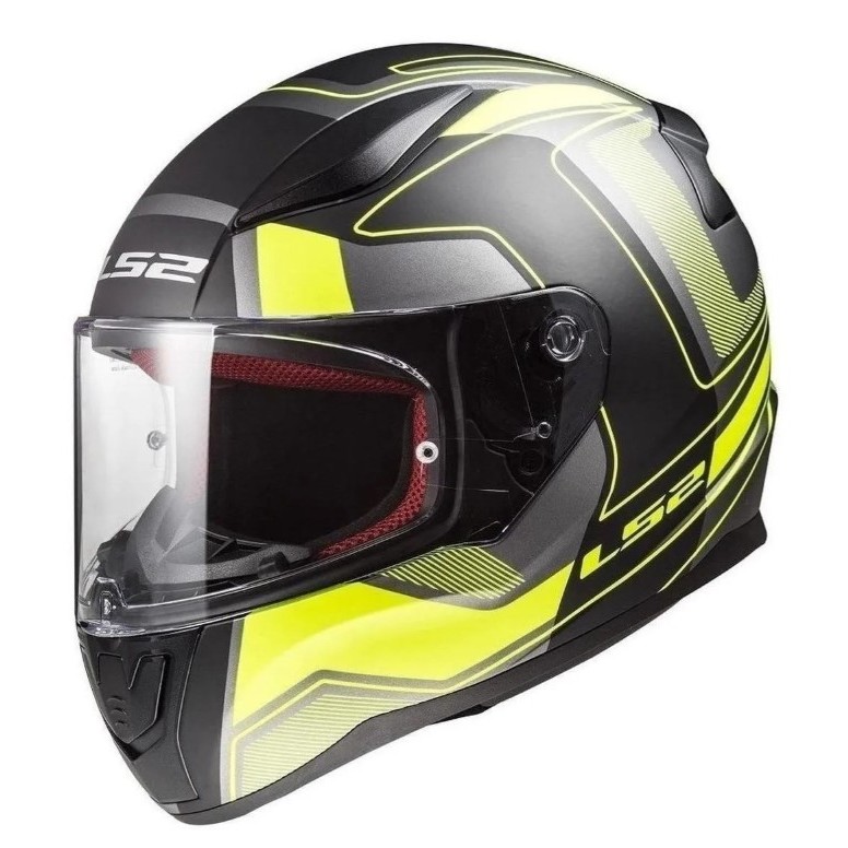 CAPACETE LS2 ESPORTIVO NOVO ORIGINAL RAPID FF353 CARRERA PRETO AMARELO ...