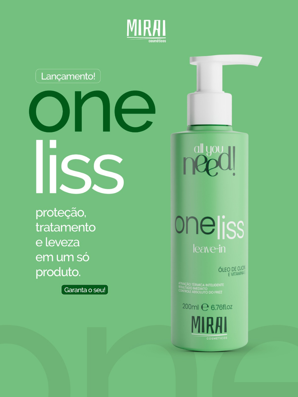Leave-In OneLiss Protetor Térmico 200ml Fios Alinhados e Sem Frizz ...