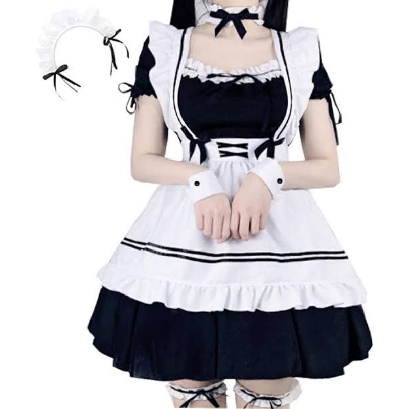 Avental cosplay fantasia maid empregada doméstica( não acompanha ...