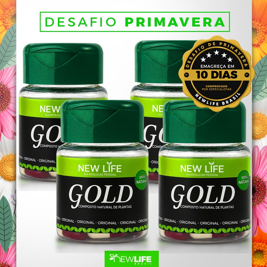 Kit New Life Gold Suplemento Multivitaminas Vegano em Cápsulas | Shopee ...