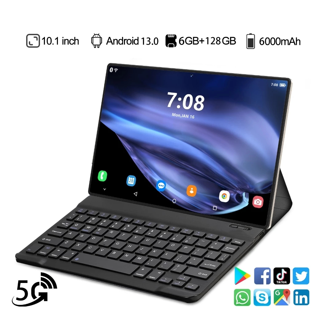 Tablet easytech E1035 com Dual sim 6gb Ram 128gb Teclado Capa 10,1 ...