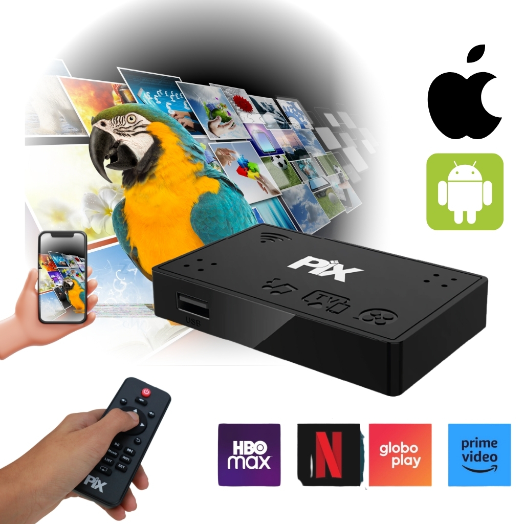 Screencaster Para TV | Espelhamento Celular Android iOS | HDMI Full HD ...