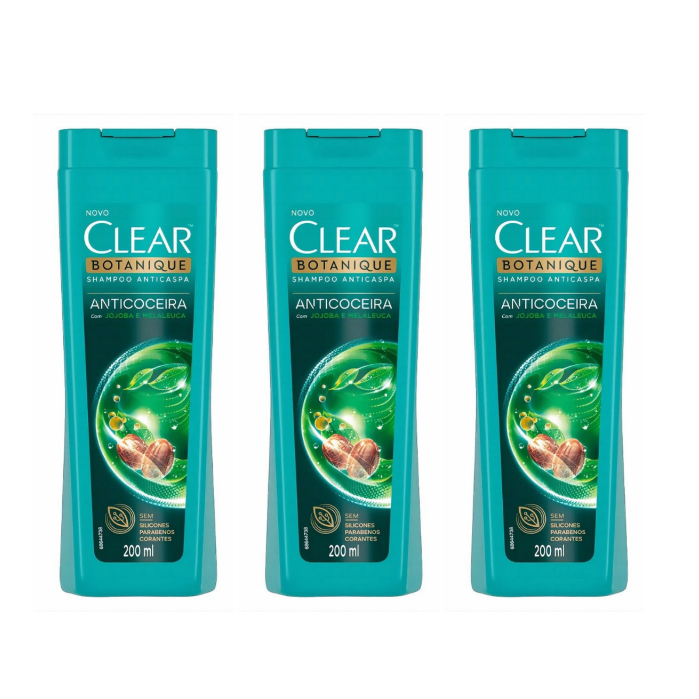 Shampoo Anticaspa Clear Botanique Anticoceira com 200ml | Shopee Brasil