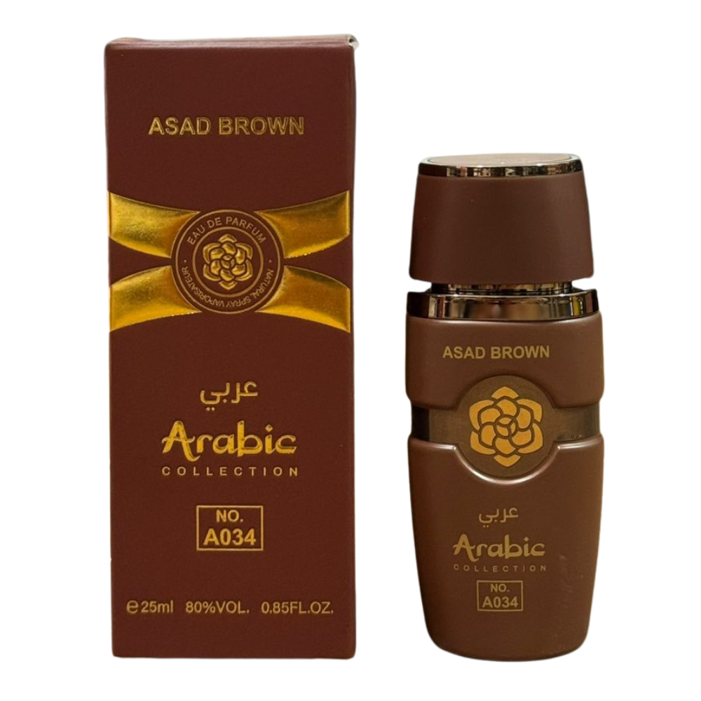Perfume Árabe Miniatura Asad Bourbon Lattafa Arábic A034 Asad BROWN 25 ...