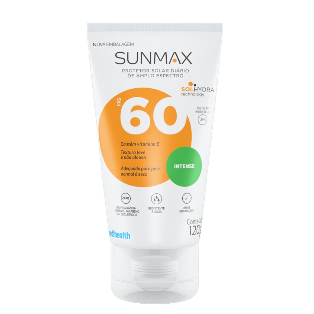 Protetor Solar Sunmax Intense Fps 60 Pele Normal e Seca (120g) | Shopee ...