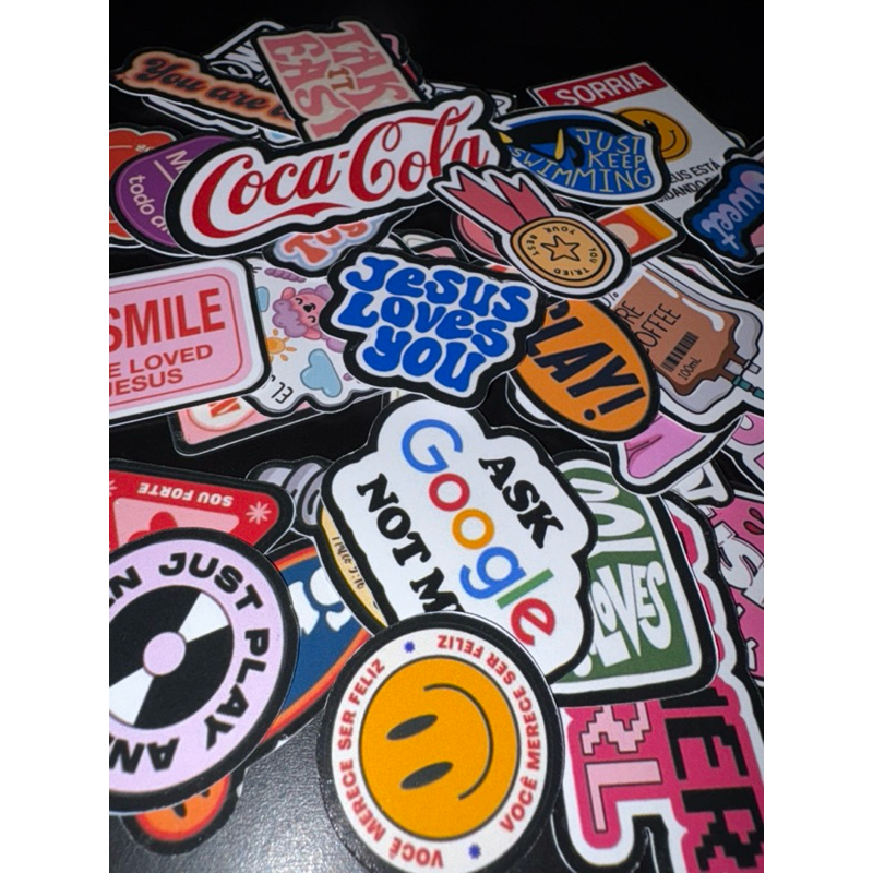 Kit com 50 Stickers Tumblr Asthetic - Adesivos Criativos Decorativos ...