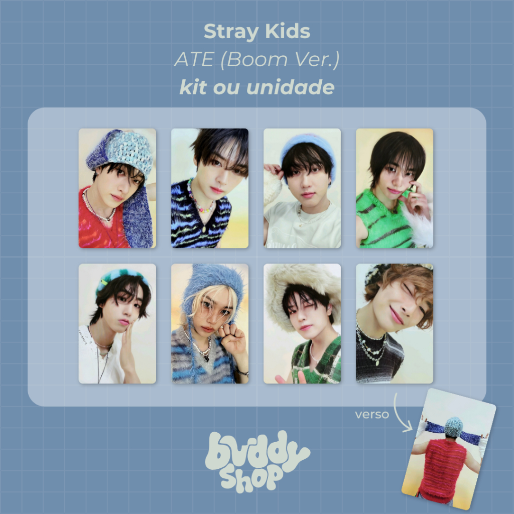 Photocards Stray Kids 'ATE' (Boom Ver.) | Bvddy Shop | Shopee Brasil