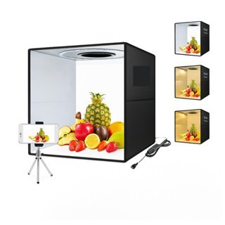 Mini studio fotografico 60x60 portatil studio com luz de led design ...