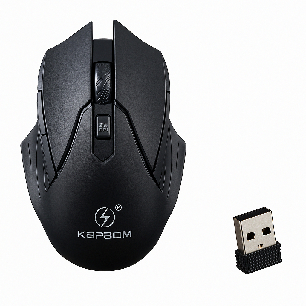 Mouse sem fio Gamer Notebook PC Wireless Receptor USB Computador Jogos Kapbom KA-611 Ergonômico ...