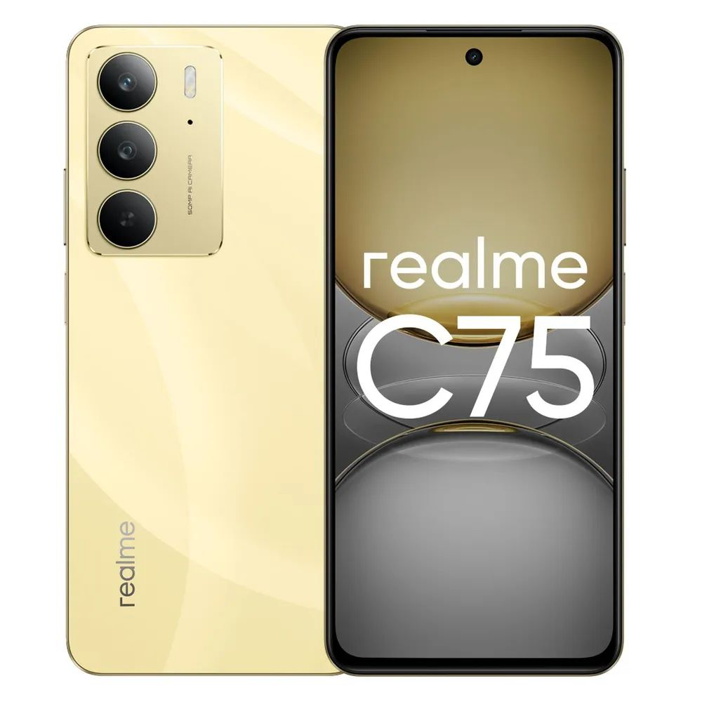 Smartphone Realme C75 Dual Sim 256gb/8gb Ram Cert. Ip69 Cor Dourado ...