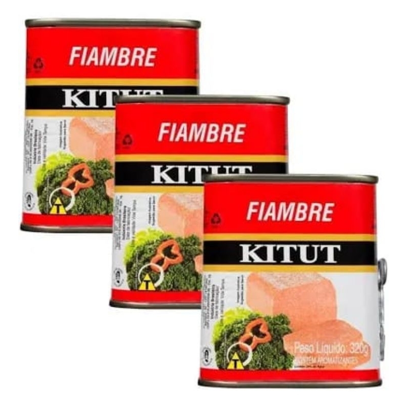Kit 3 Kitut Fiambre bovino enlatado 320g | Shopee Brasil