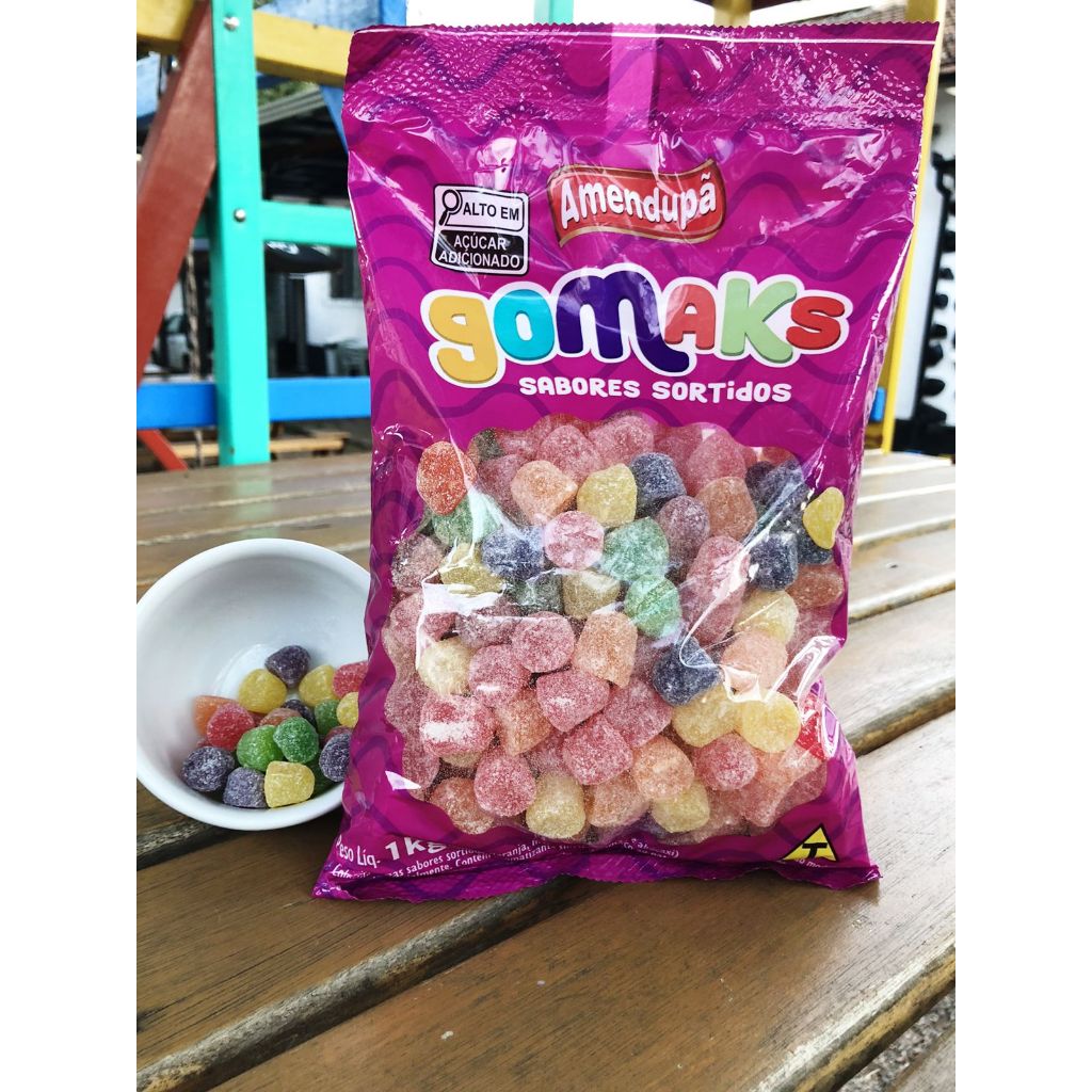 BALA DE GOMA GOMAKS 1KG JUJUBA | Shopee Brasil