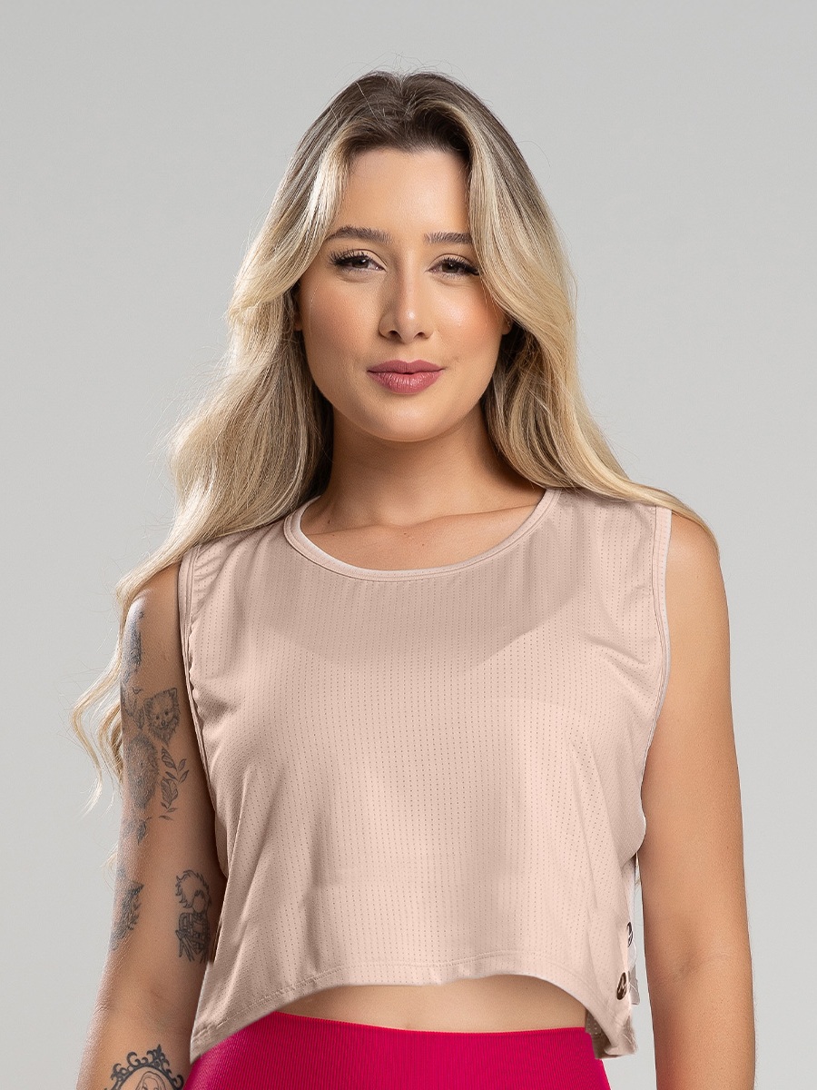 Regata Cropped Telinha Areia Dry Fit Massam Fitness | Shopee Brasil