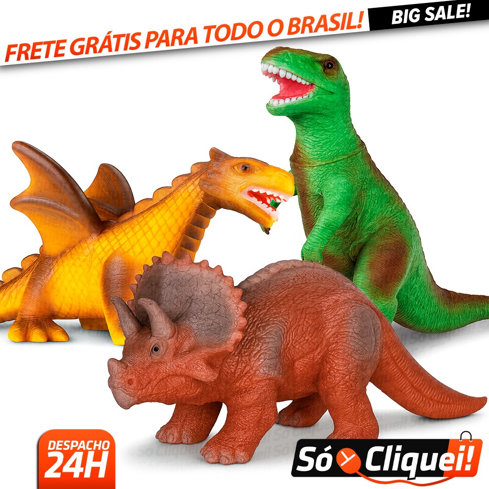 Brinquedo Infantil Dinossauro Dinopark Hunters Jurassic Park T-Rex e Triceratops Texturizado Bee ...