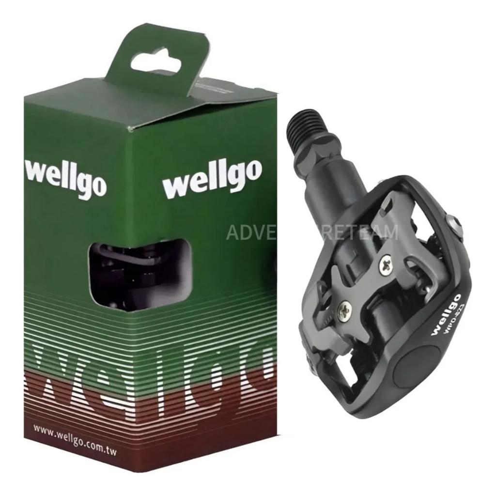 Pedal Wellgo Mtb Wpd823 Clip Preto Com Tacos Completo Origial | Shopee ...