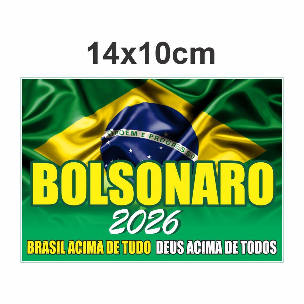 Kit 03 adesivos Bolsonaro 2026 10x14cm | Shopee Brasil