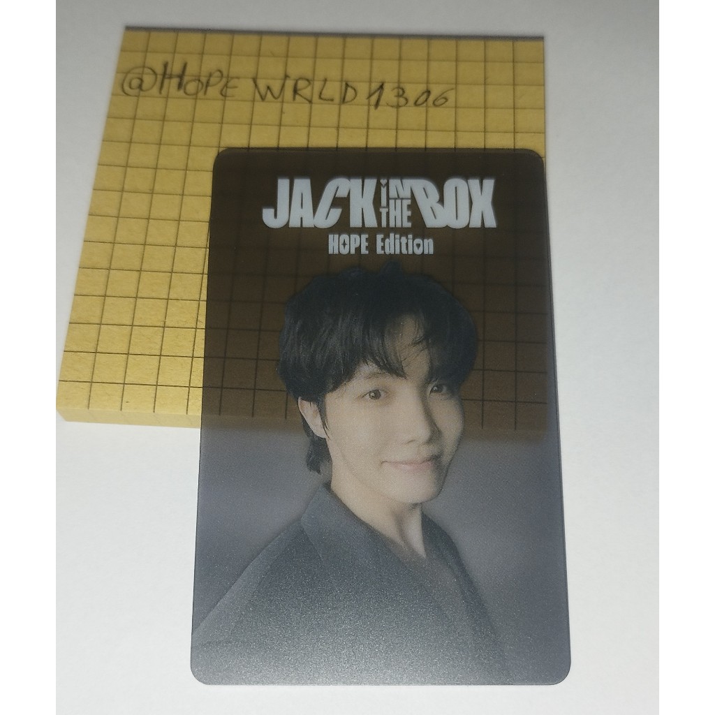 Jack in the Box Hope Edition j-hope BTS - Photocard - Weverse Early Bird POB Clear Transparent ...