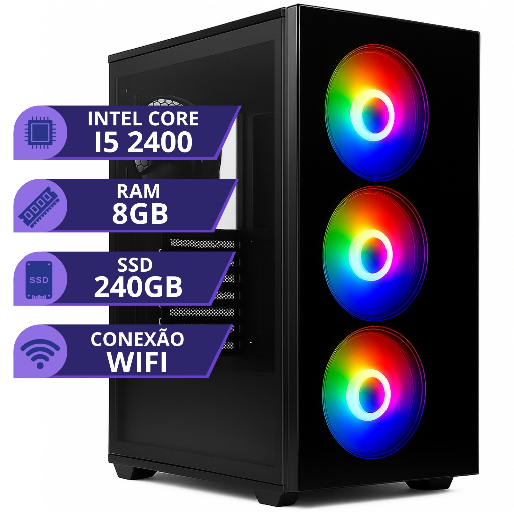 Cpu Pc Gamer Computador MRPC Intel Core I5 2400, Mem 8gb, Ssd 240gb ...