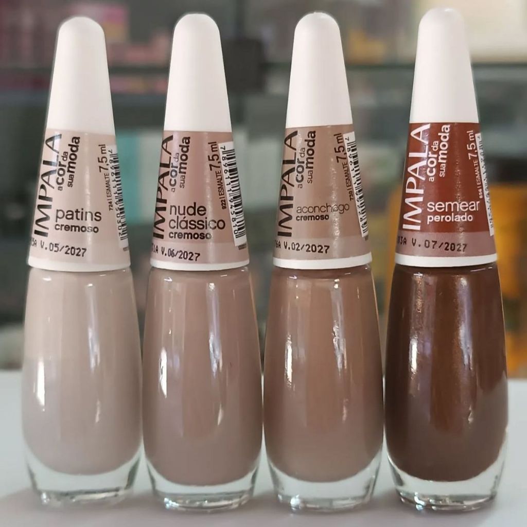 Kit 4 Emaltes Impala Tons De Nude Marrom Perolado Tendências Mais ...