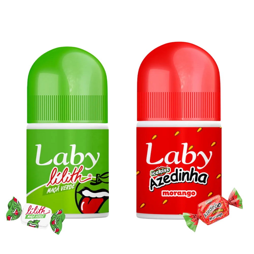 Hidrante Labial Maça Verde e Morango Lilith Azedinha Laby | Shopee Brasil