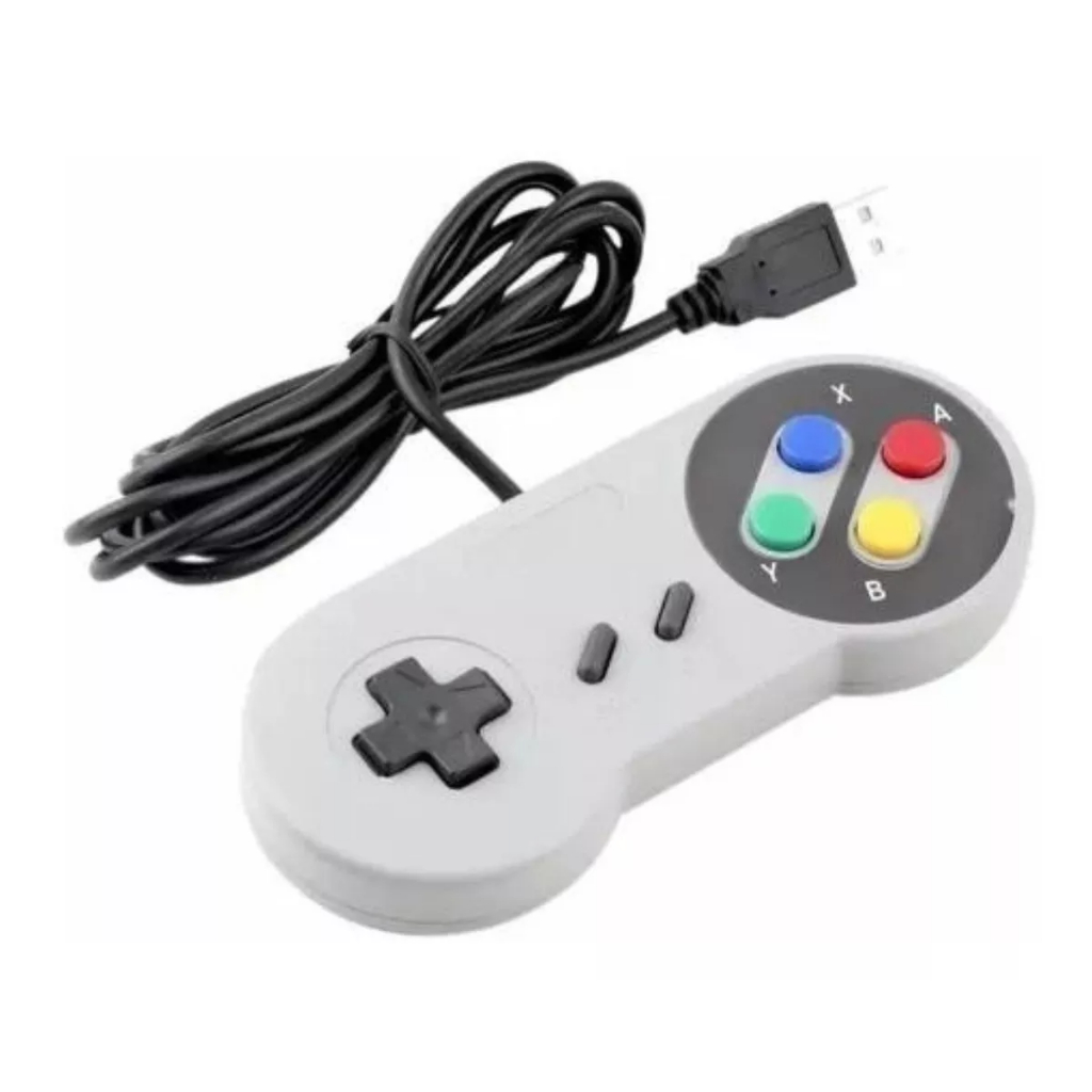 Controle USB Compatível Super Nintendo SNES Emulador PC Notebook ...