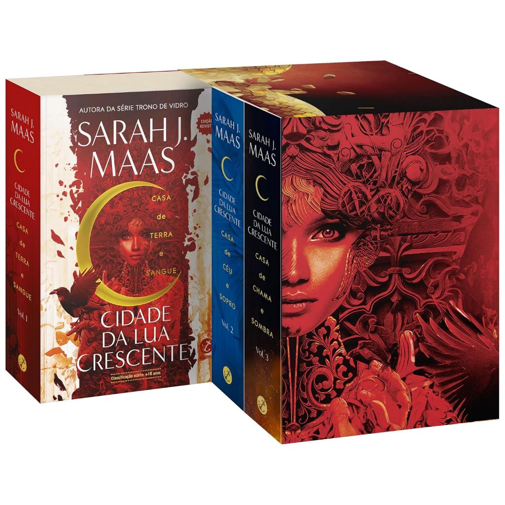 Box Cidade da Lua Crescente | 3 Livros | Sucesso no BookTok da autora Sarah J. Maas | Shopee Brasil