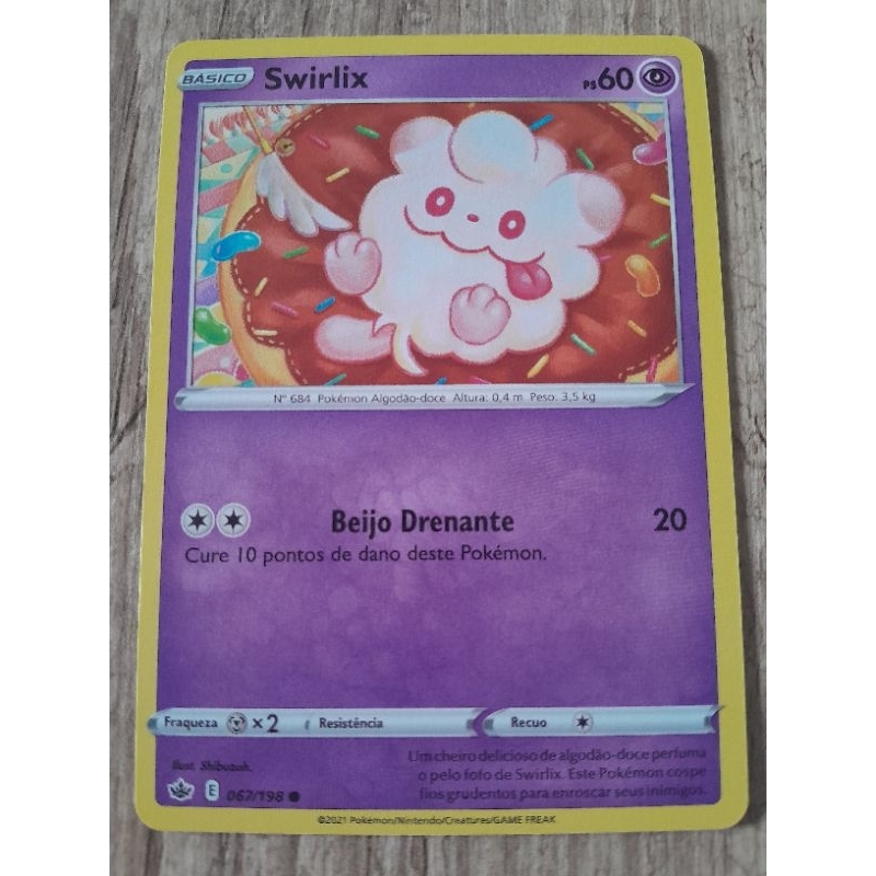 Carta Pokemon Swirlix Original NM | Shopee Brasil