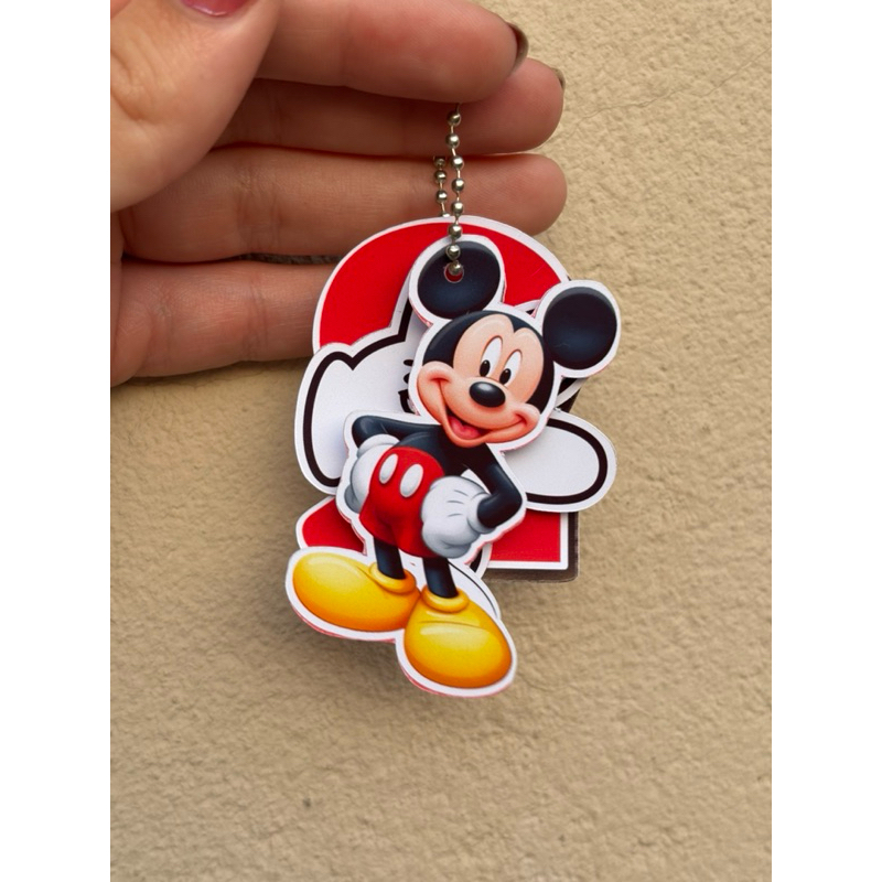 Tag Personalizada Mickey Mouse + Correntinha | Lembrancinha Festa ...