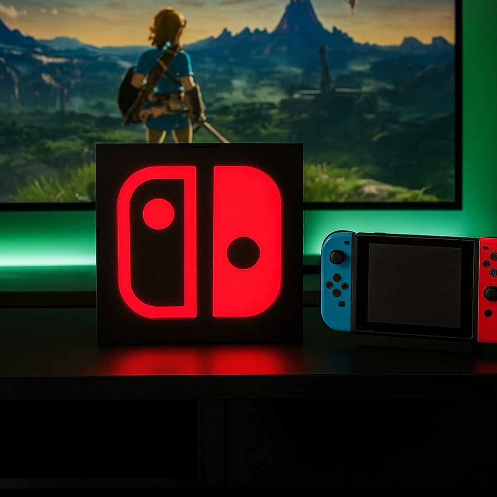 Luminária Gamer de Consoles Nintendo Switch 2 Led Bivolt Setup Gamer ...