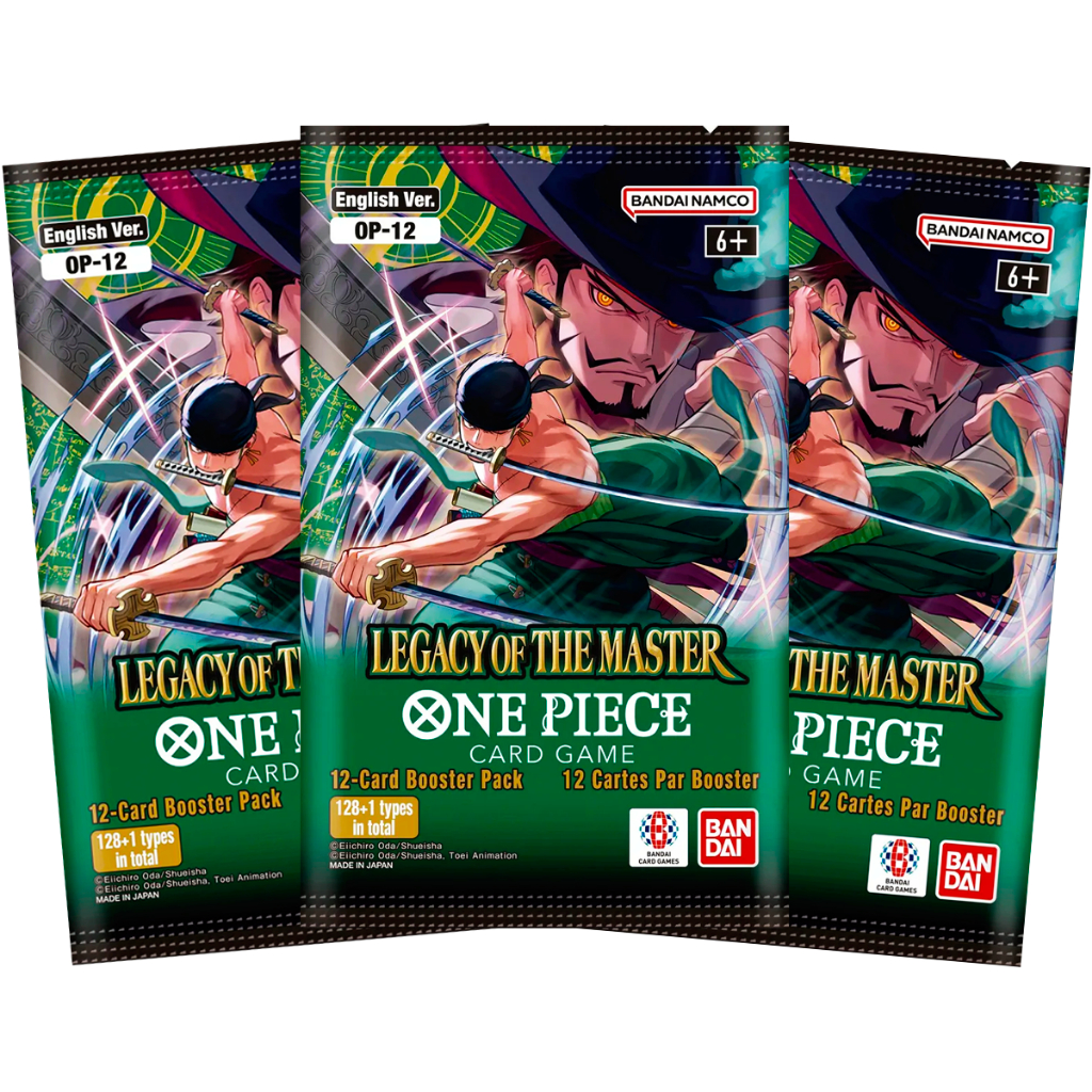 One Piece TCG Kit 3 Booster Legacy Of The Master OP 12 Cartas Inglês ...