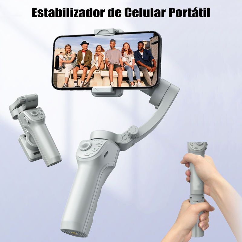 Gimbal Estabilizador Celular 3 Eixos Profissional com Anti-Vibração ...