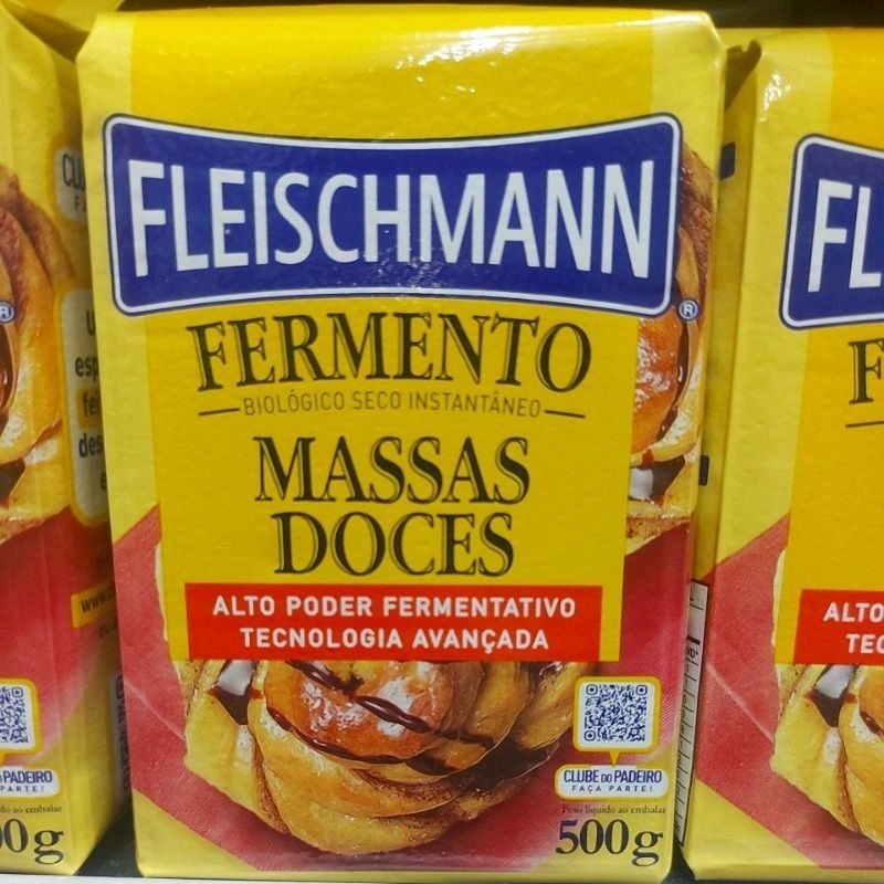 FERMENTO BIOLÓGICO INSTANTÂNEO MASSA DOCE FLEISCHMANN 500G | Shopee Brasil