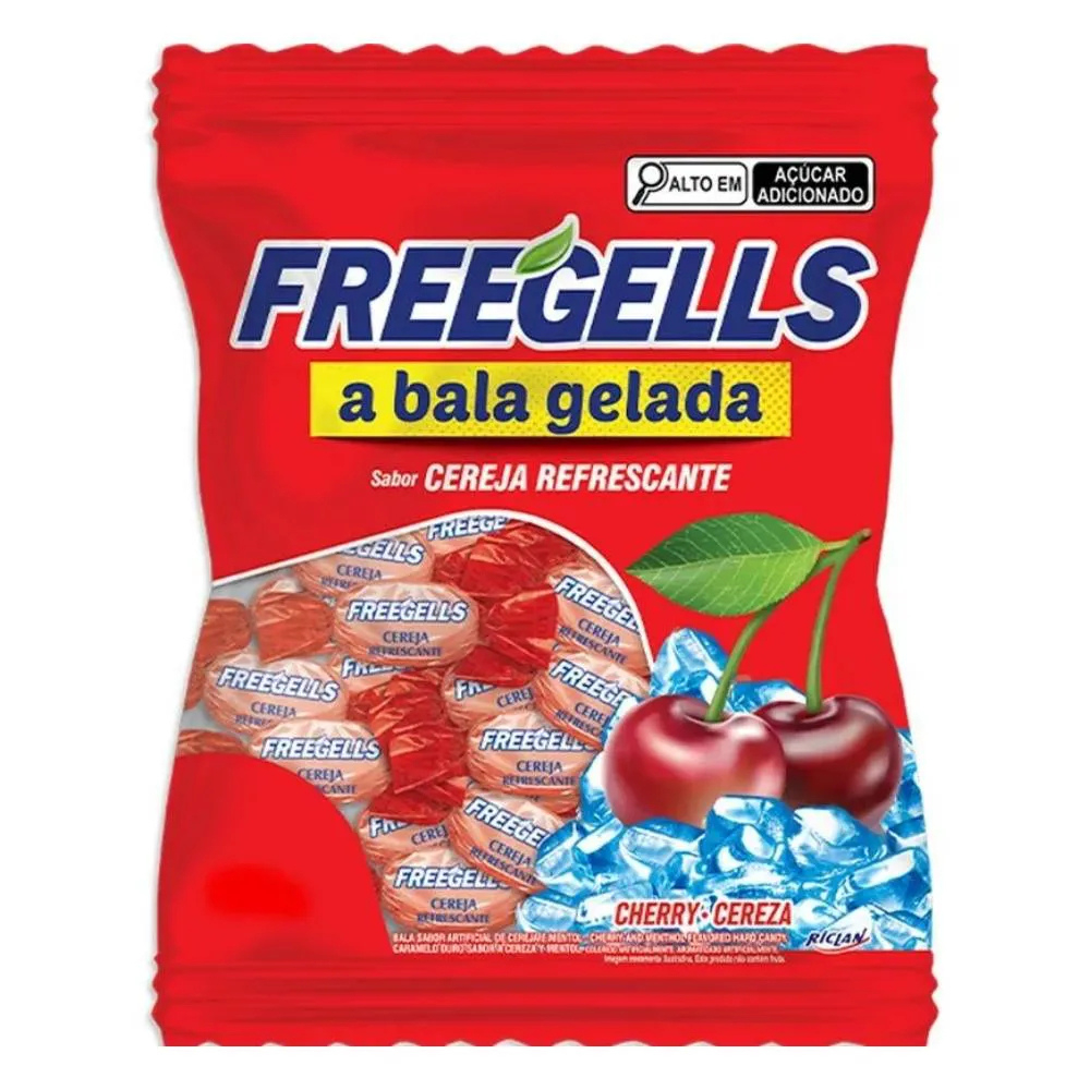 Bala Freegells Cereja Refrescante 475g Riclan | Shopee Brasil