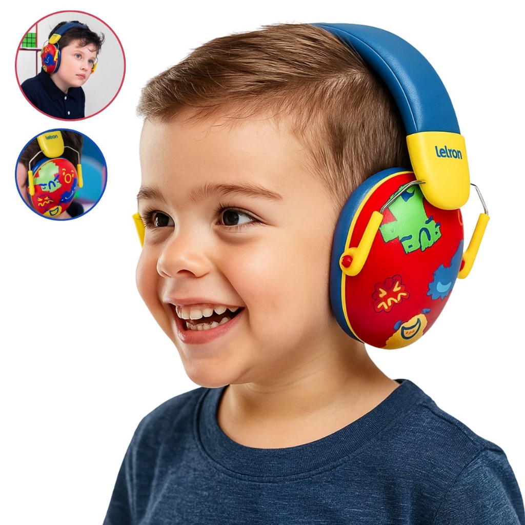 Fone abafador de som ruido para autista hipersensibilidade infantil TEA ...