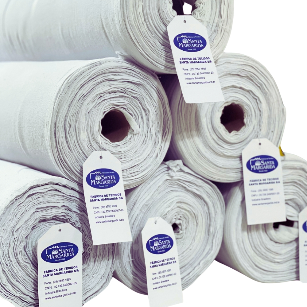 10 Metros Tecido Sacaria Pano de Prato Pé de Galinha Alvejado Santa Margarida PP24 TRCF Bainha ...