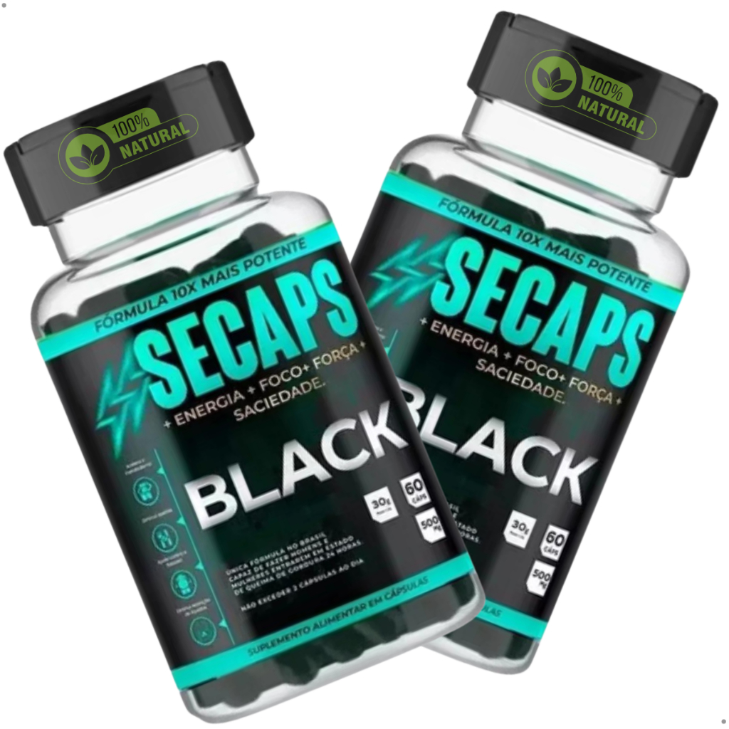 2 Secaps Black Original 60 Cápsulas Suplemento Natural Max Envio Imediato | Shopee Brasil