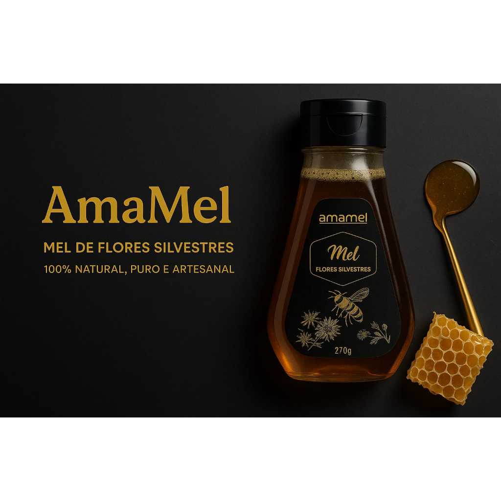 Mel Amamel 270g – 100% Natural, Puro e Saboroso | Shopee Brasil