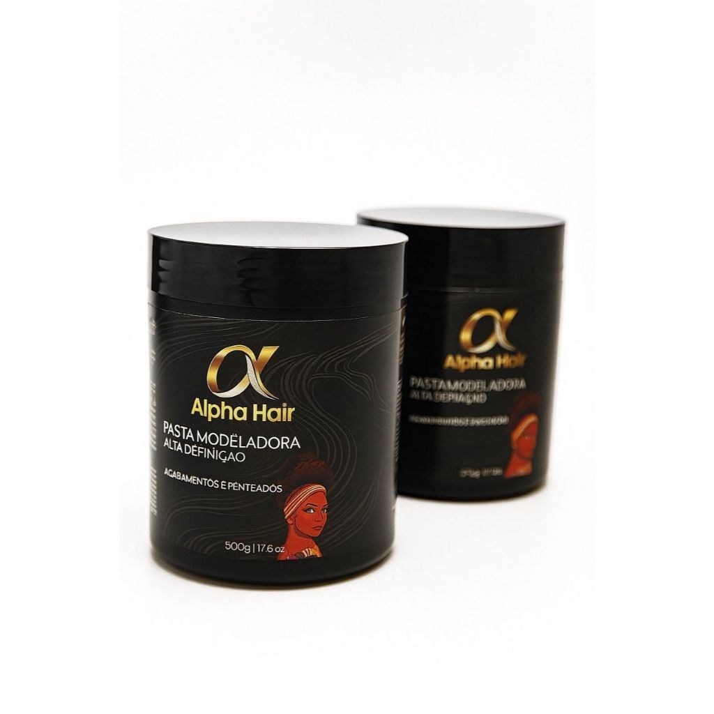 Kit 2un Pasta Modeladora ALPHA HAIR 500g | Shopee Brasil