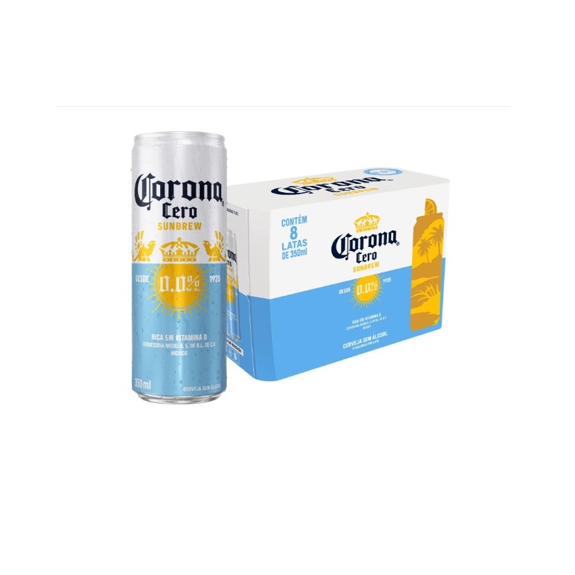 Cerveja Corona Zero Sunbrew 350ml Lata - Kit c/ 8 Unidades | Shopee Brasil