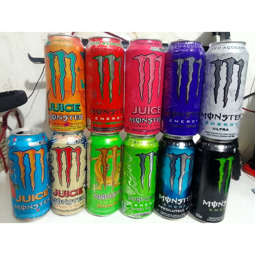Coleção Latas Monster Energy - 11 Latas Vazias | Shopee Brasil