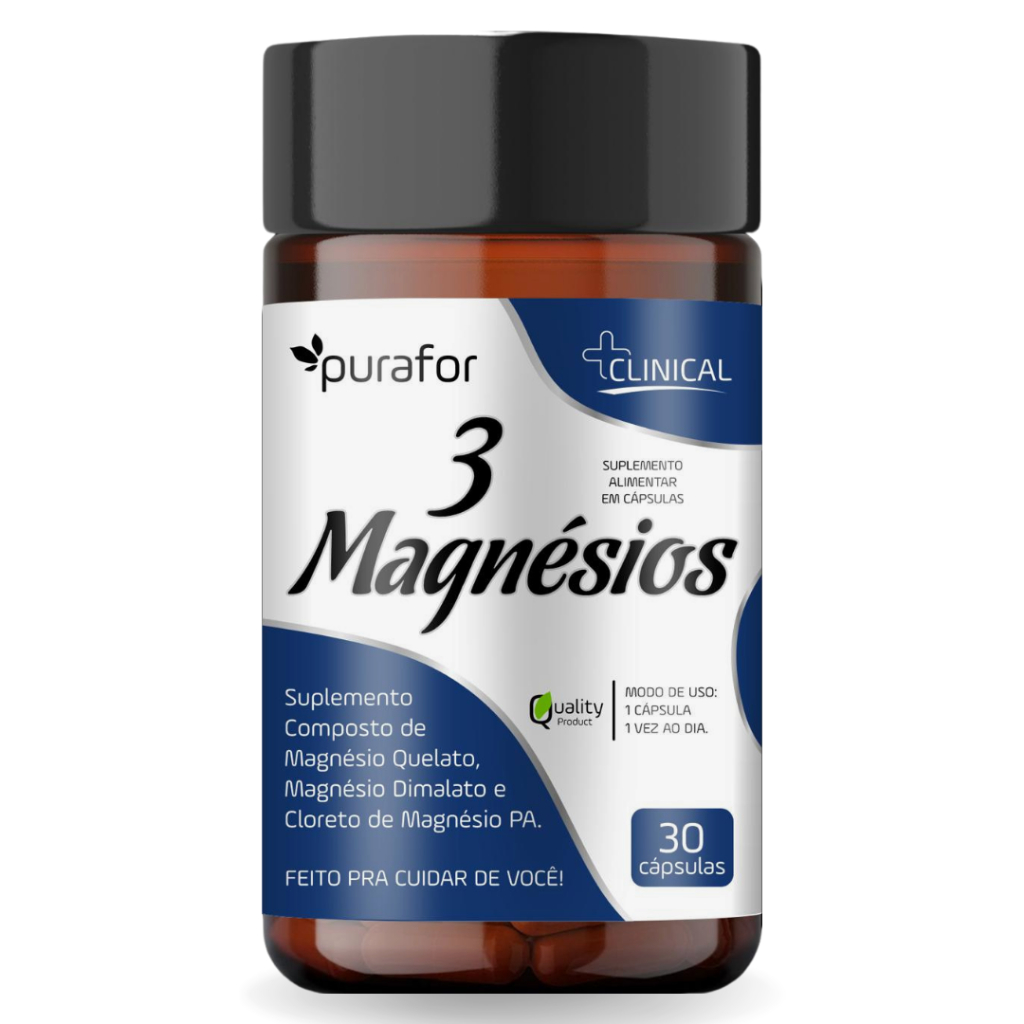 Suplemento Magnésio Composto 3 Formas – 30 Caps | Sono, Ossos e Músculos | Shopee Brasil